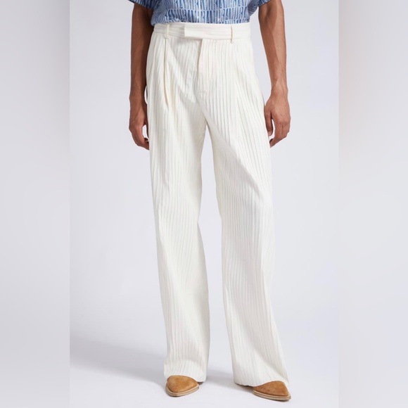 AMIRI | Pants | Amiri Rib Texture Double Pleated Canvas Pants | Poshmark